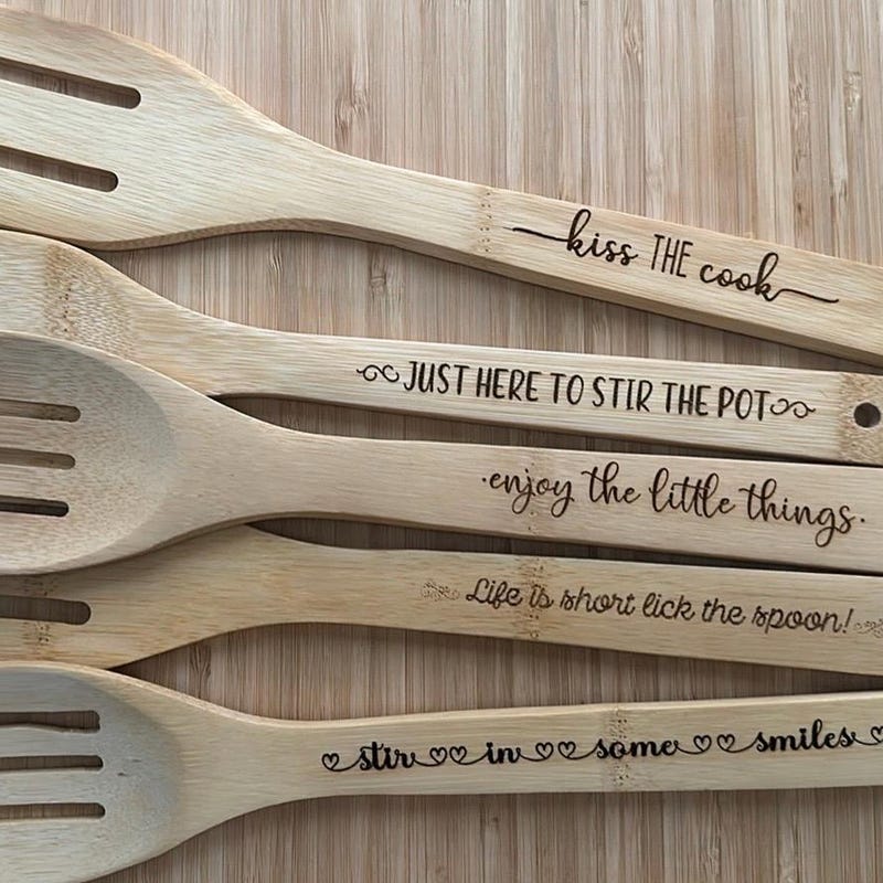 Bamboo Spoons - Etsy