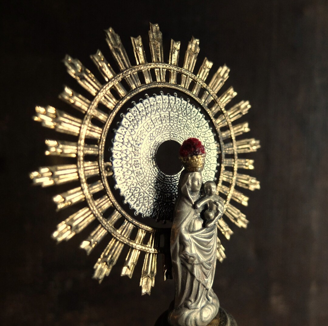 Our Lady of the Pilar / Virgin on Marble Pedestal /spain Religious Art ...