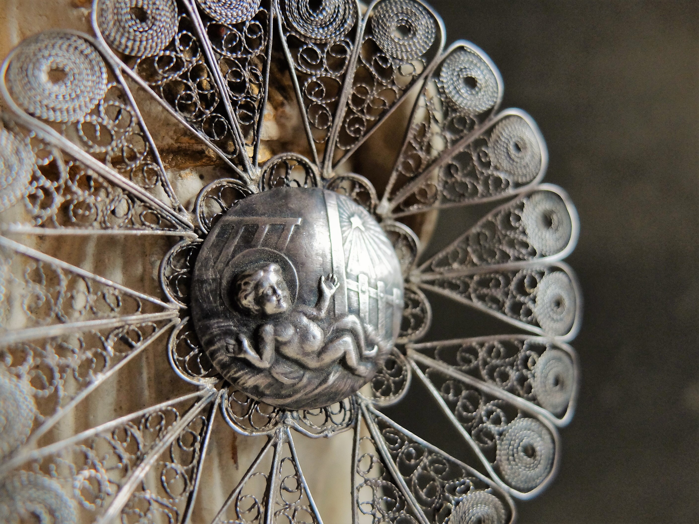 Antique Large Spanish Filigree Silver Crib/ Blessing Charm - Etsy