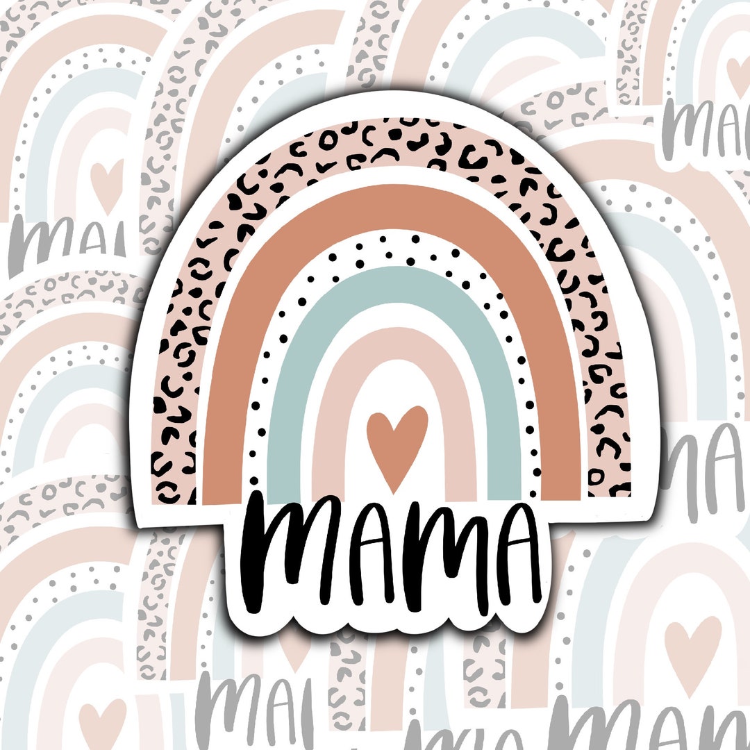 Mama Rainbow Sticker, Mama Sticker, Mom Sticker, Mama Rainbow, Mom ...