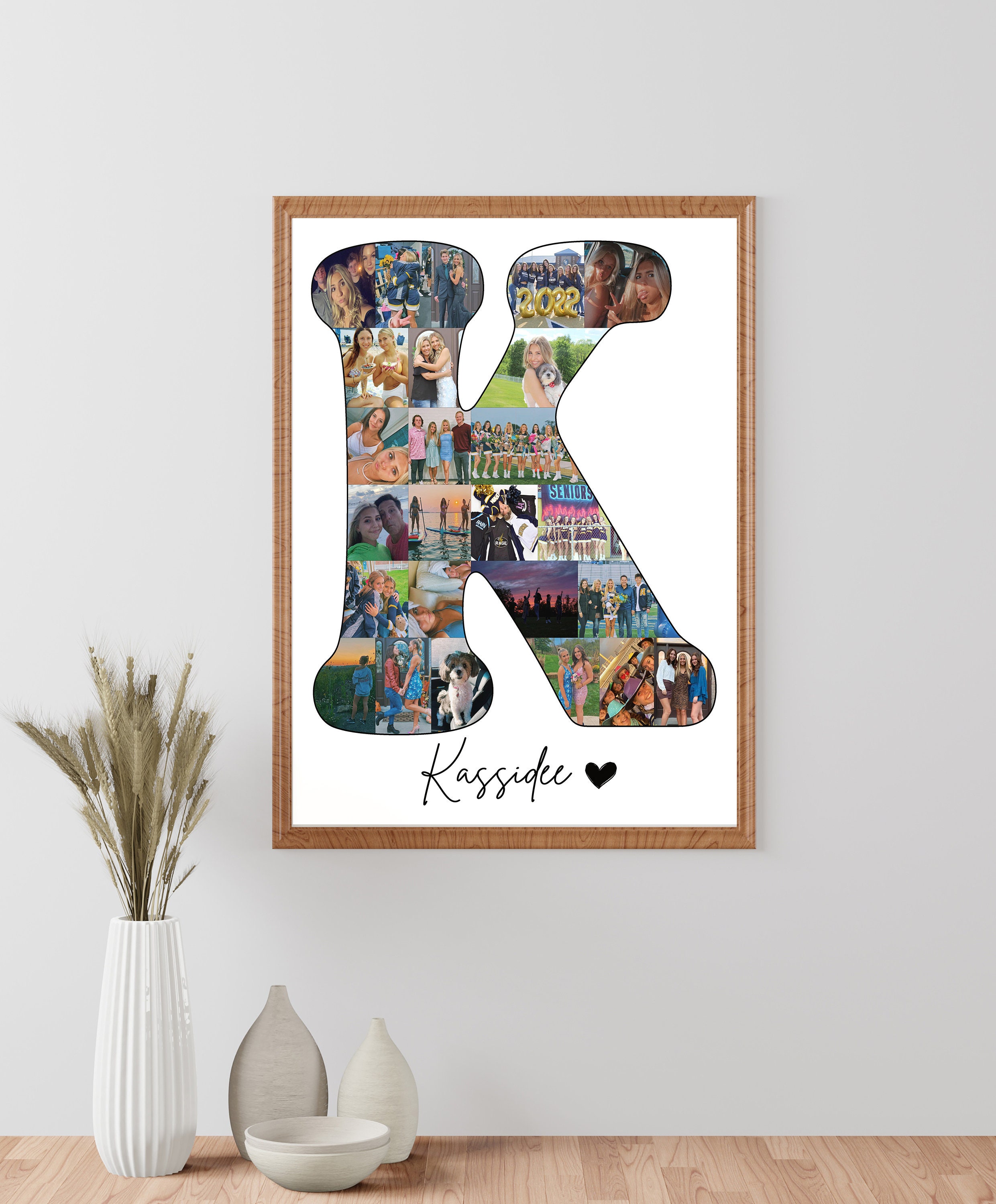 Alphabet Photo Collage Monogram Photo Collage Letter K Photo - Etsy
