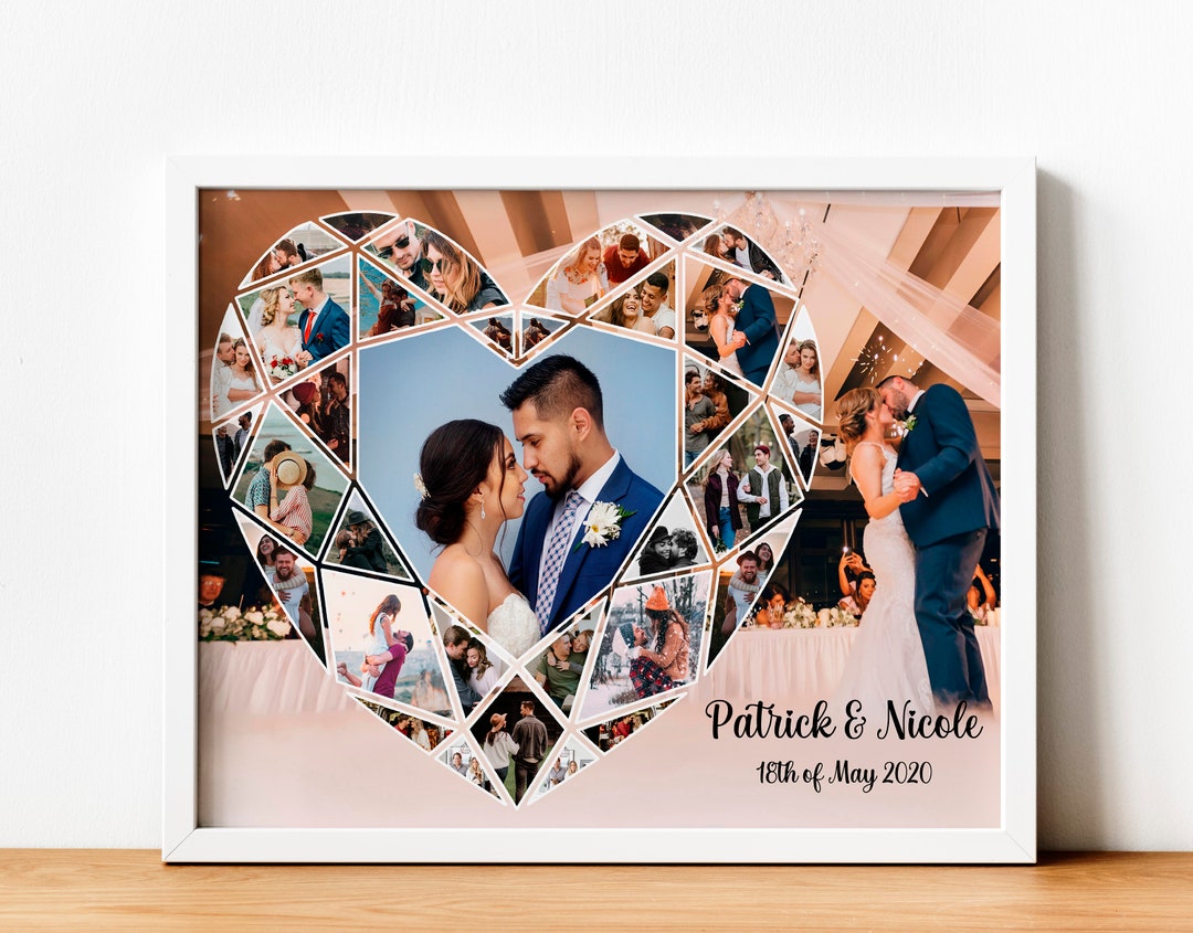 Personalized Photo Collage Wedding Gift Custom Gift for - Etsy