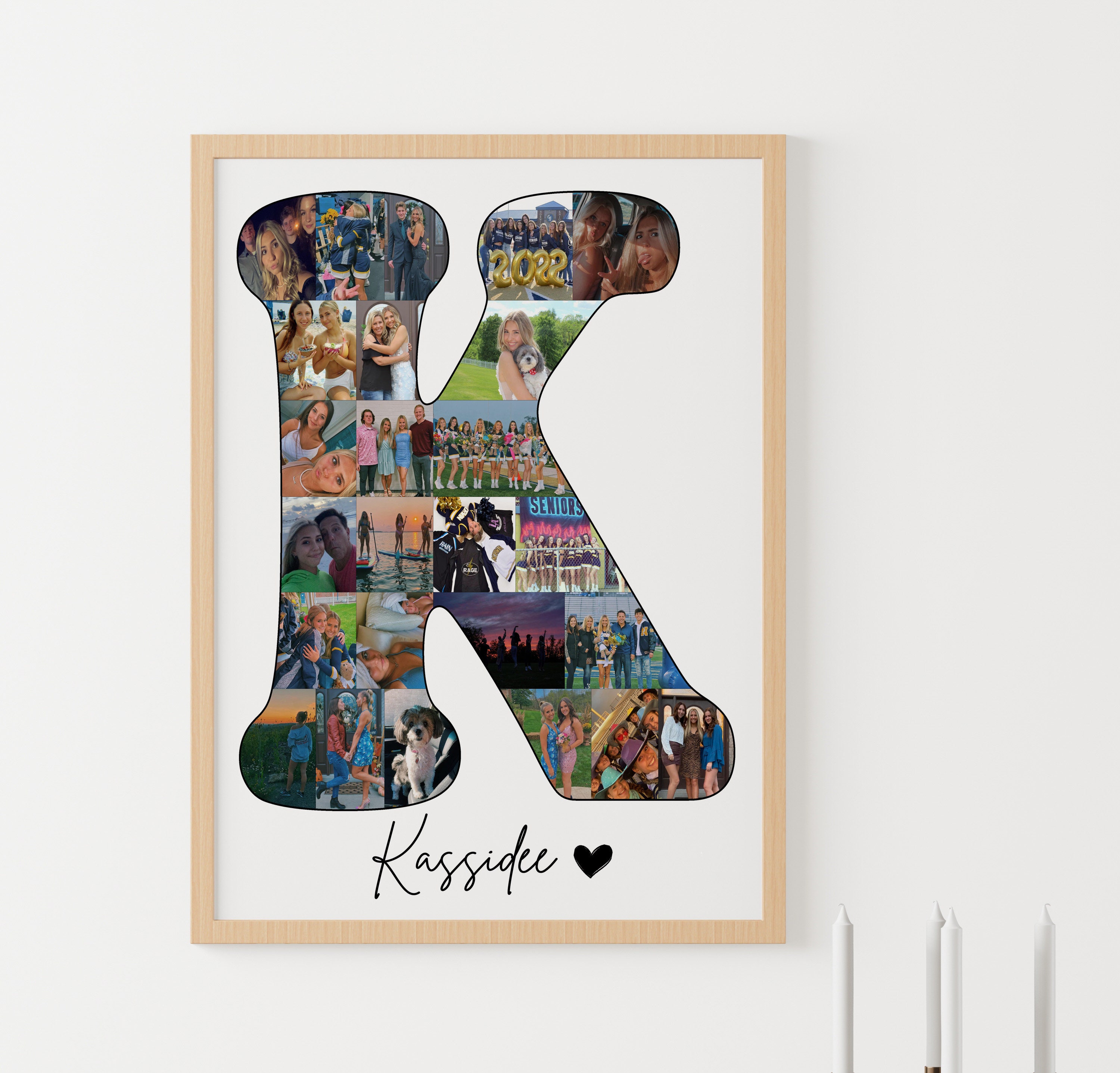 Alphabet Photo Collage Monogram Photo Collage Letter K Photo - Etsy