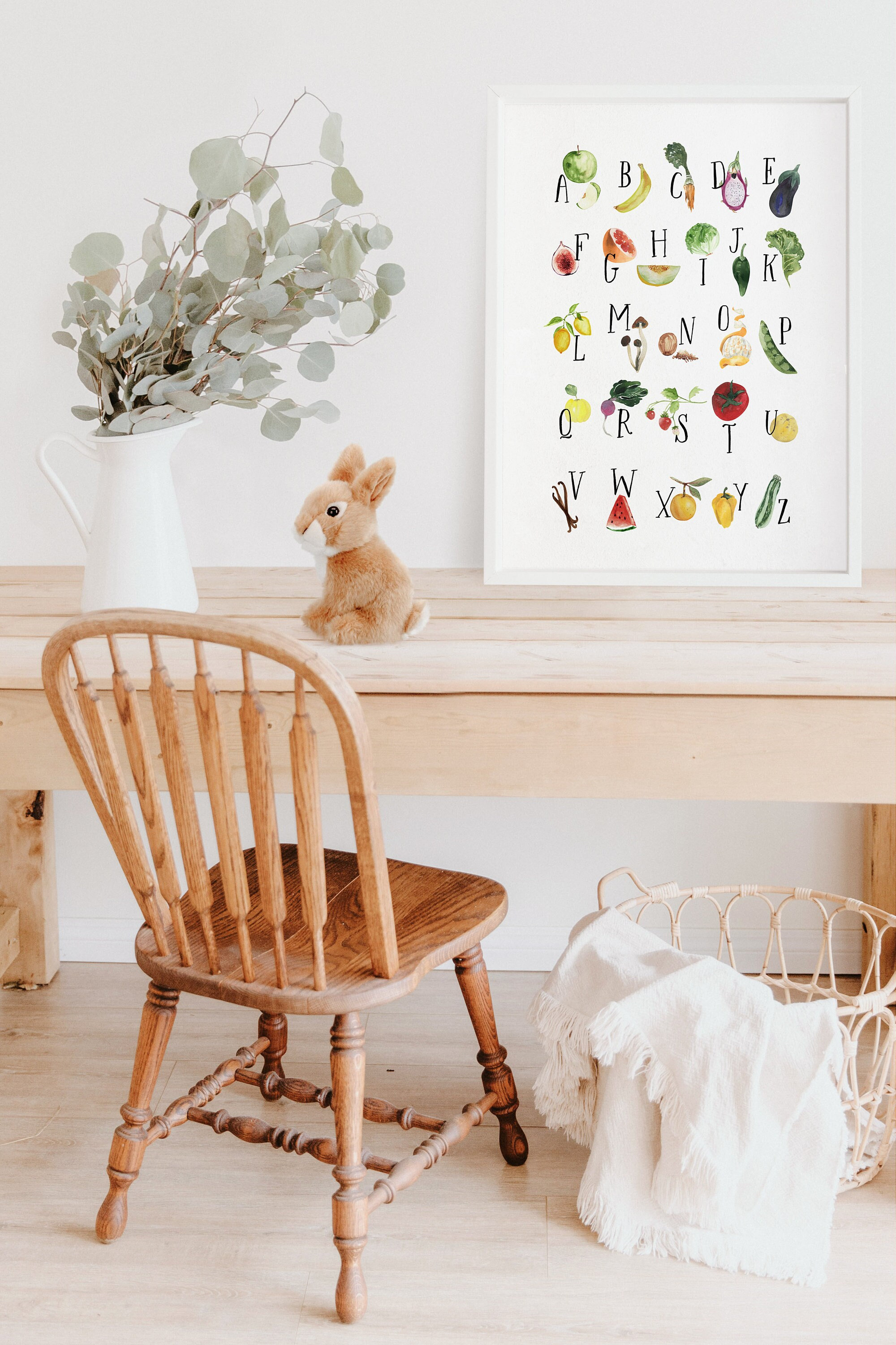 Garden Themed Alphabet Numbers Set Wall Art Printable Digital File ...