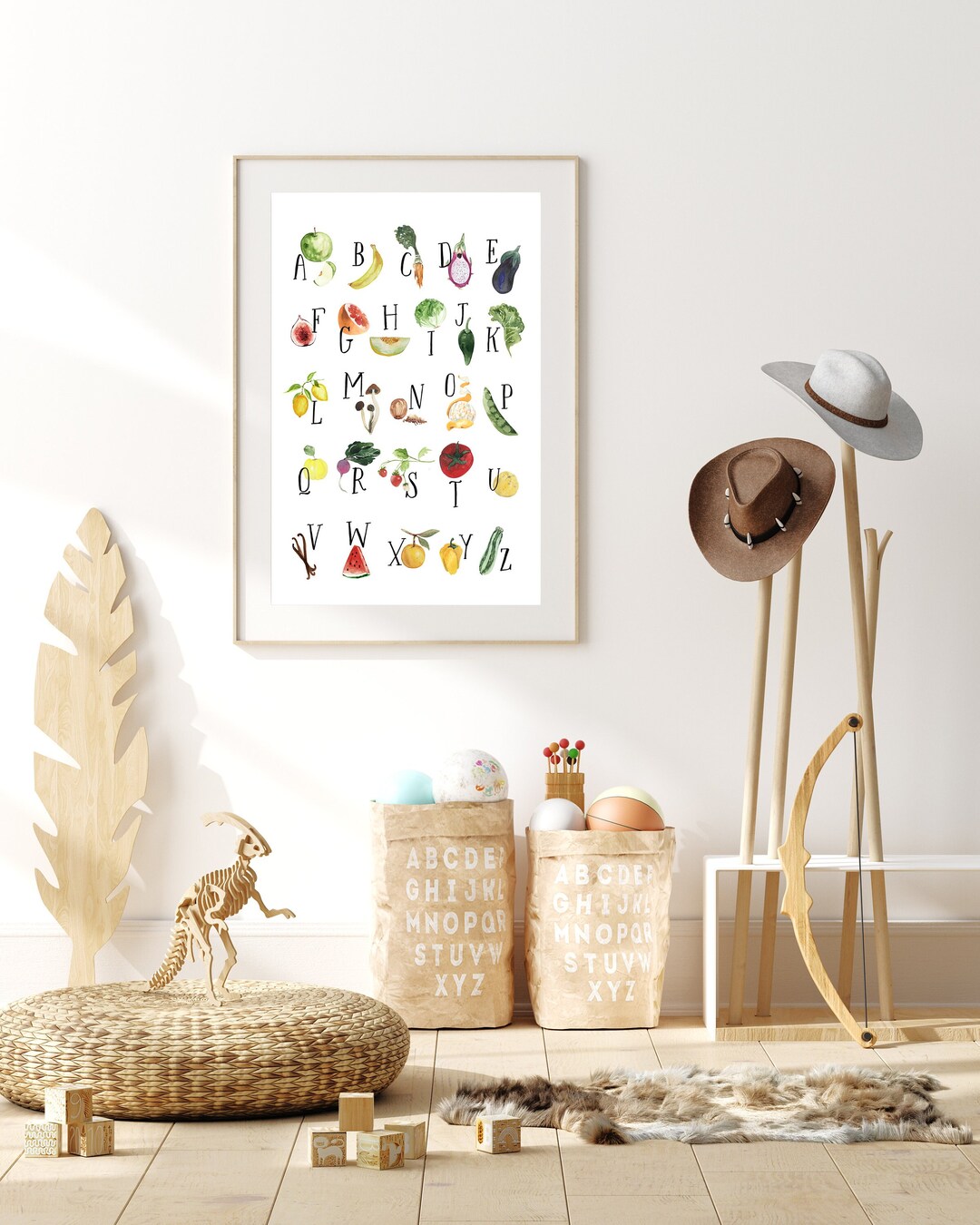 Garden Themed Alphabet Numbers Set Wall Art Printable Digital File ...
