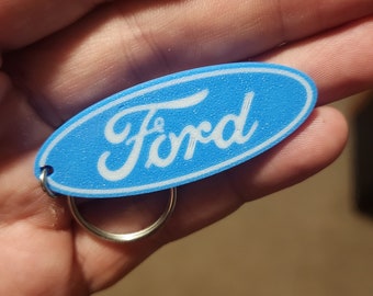 Vintage Ford Keychain Car & Truck Authentic Retro Blue Tag - Etsy