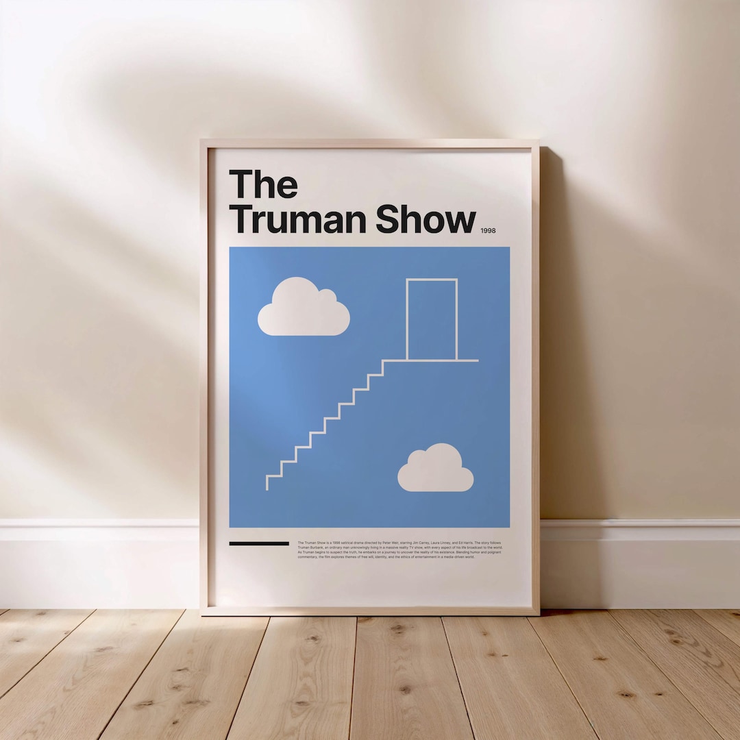 The Truman Show, Minimal Illustrated Movie Poster, Print Poster Gift ...