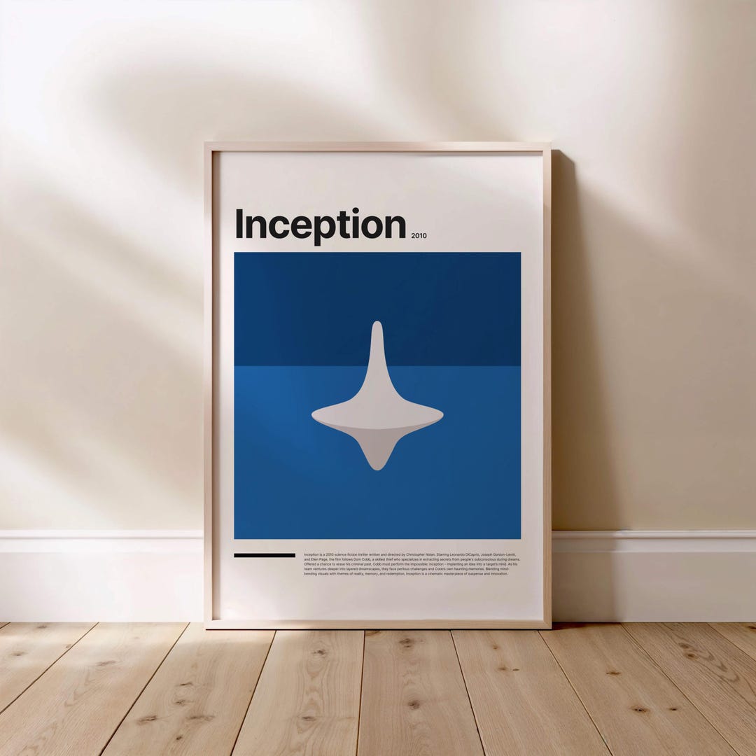 Inception, Minimal Illustrated Movie Poster, Print Poster Gift, Pop ...
