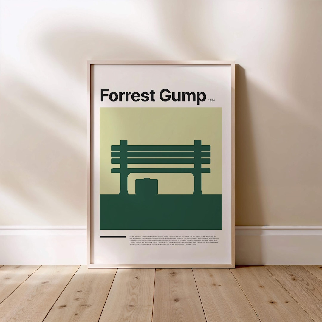 Forrest Gump, Minimal Illustrated Movie Poster, Print Poster Gift, Pop ...