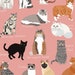 Illustrated Cat Print - Etsy