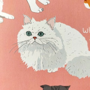 Illustrated Cat Print - Etsy