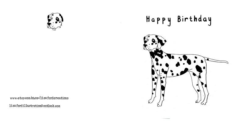 Dalmatian Birthday Card - Etsy