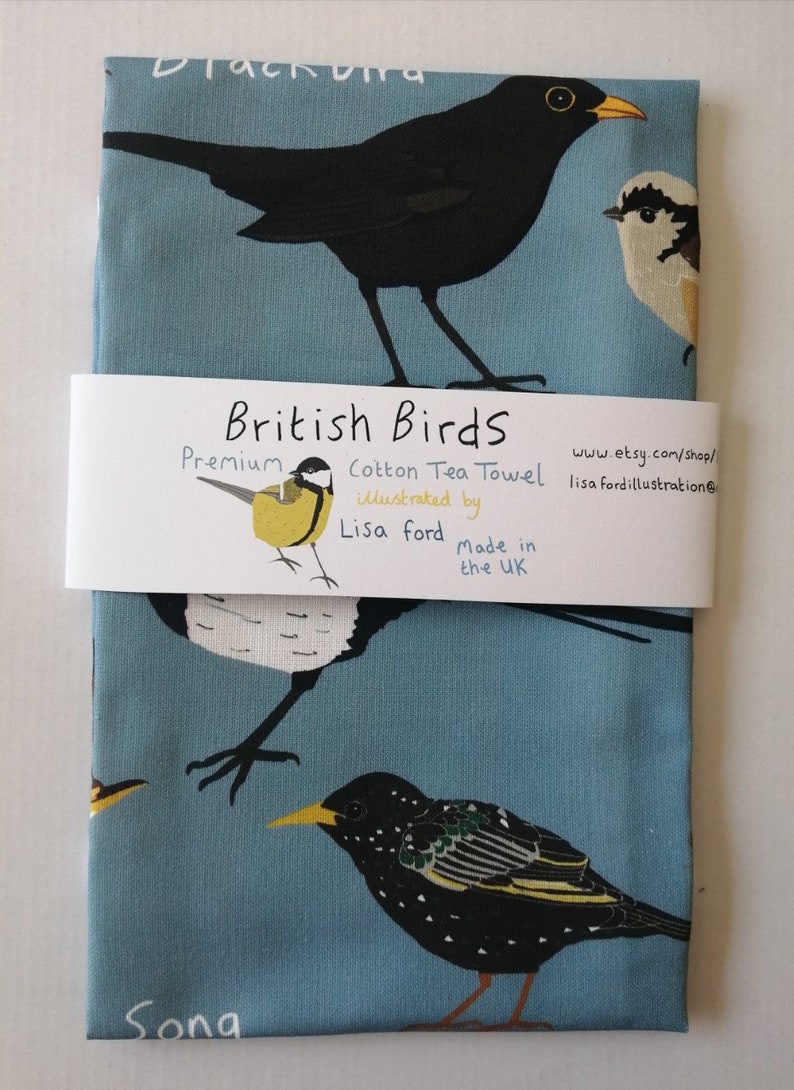 British Birds Tea Towel - Etsy