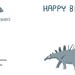 Dinosaur Birthday Card, Kentrosaurus. Kids Birthday Card Dinosaurs ...