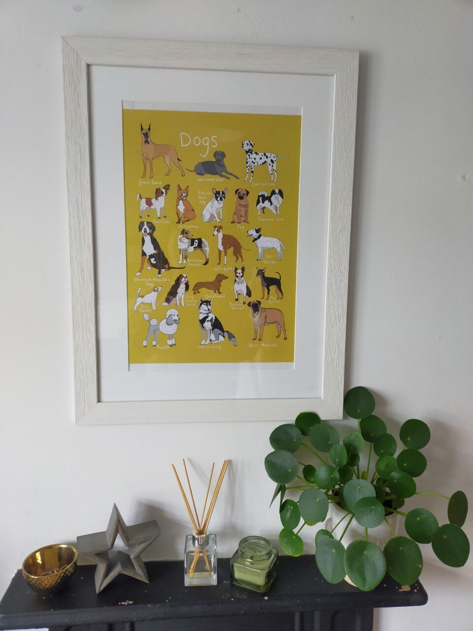 Illustrated Dog Print A3 - Etsy