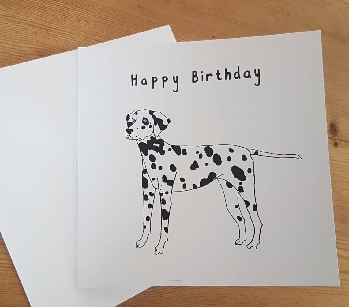 Dalmatian Birthday Card - Etsy
