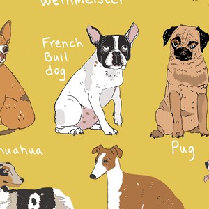 Illustrated Dog Print A3 - Etsy