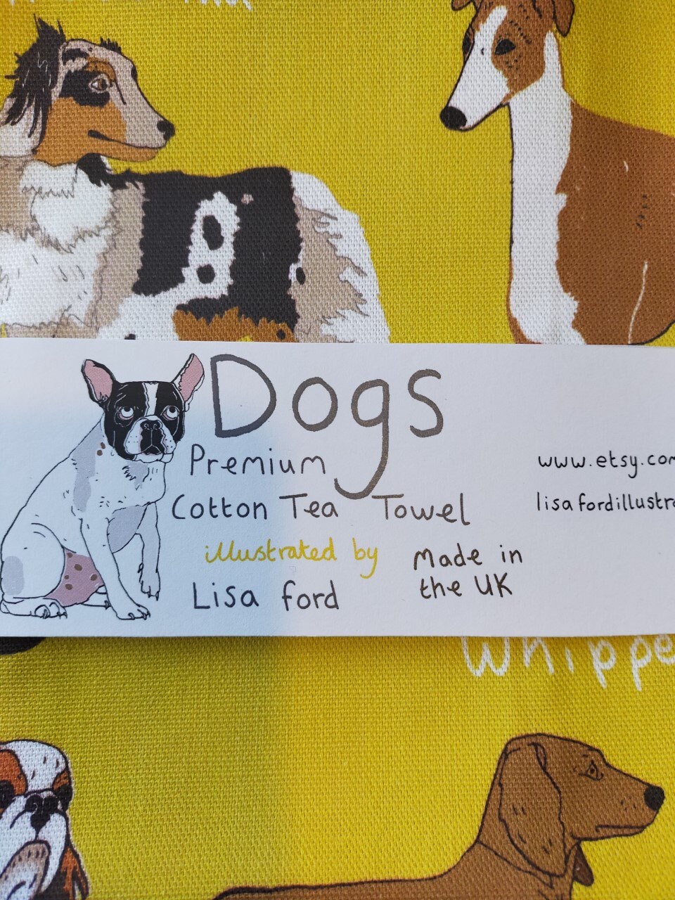 Dog Tea Towel. Hand Drawn Illustrations of Dogs to Identify - Etsy