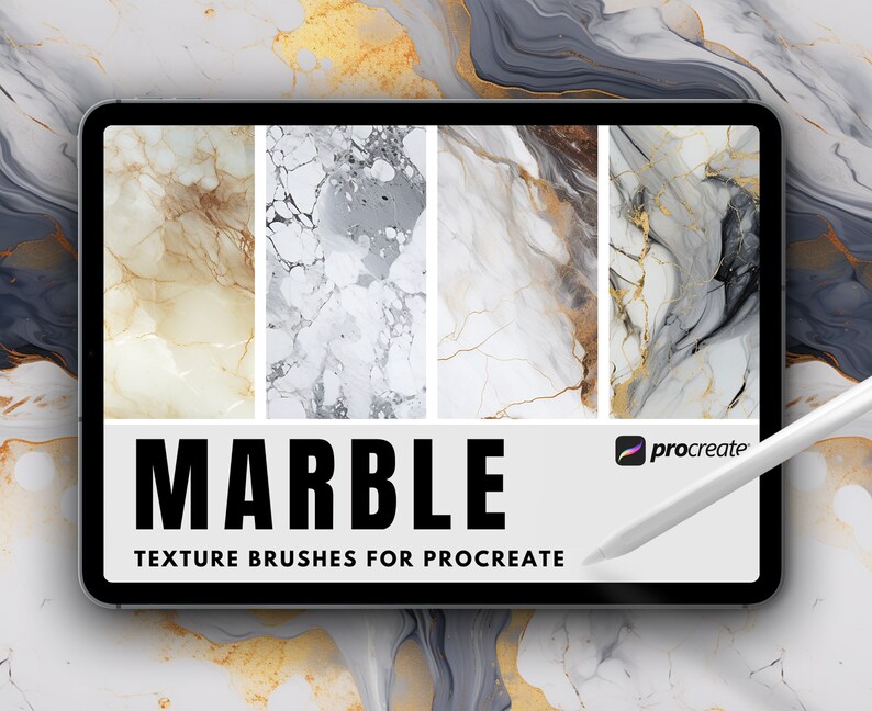 Procreate Marble Brushes | Marble Textures for Procreate | Natural Marble Stone Texture - Etsy