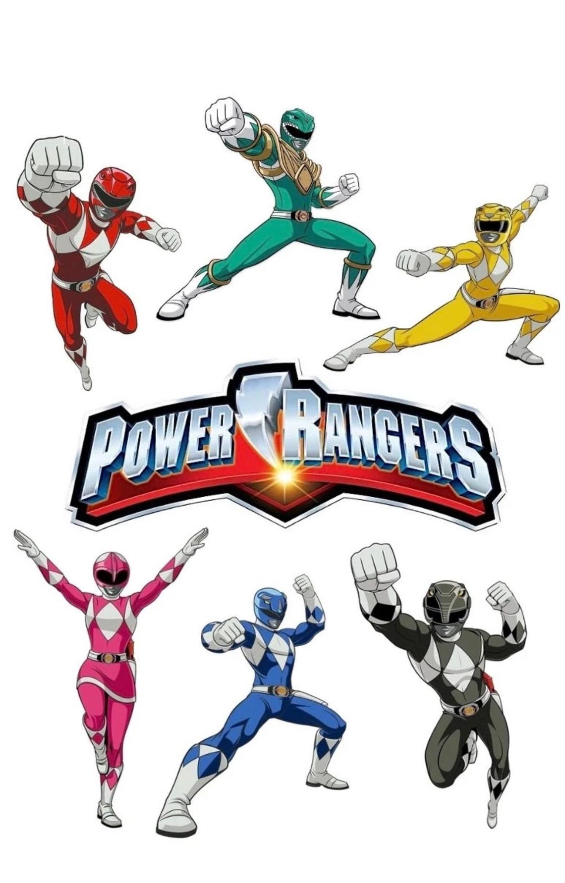 Power Rangers Cupcake Toppers - Etsy