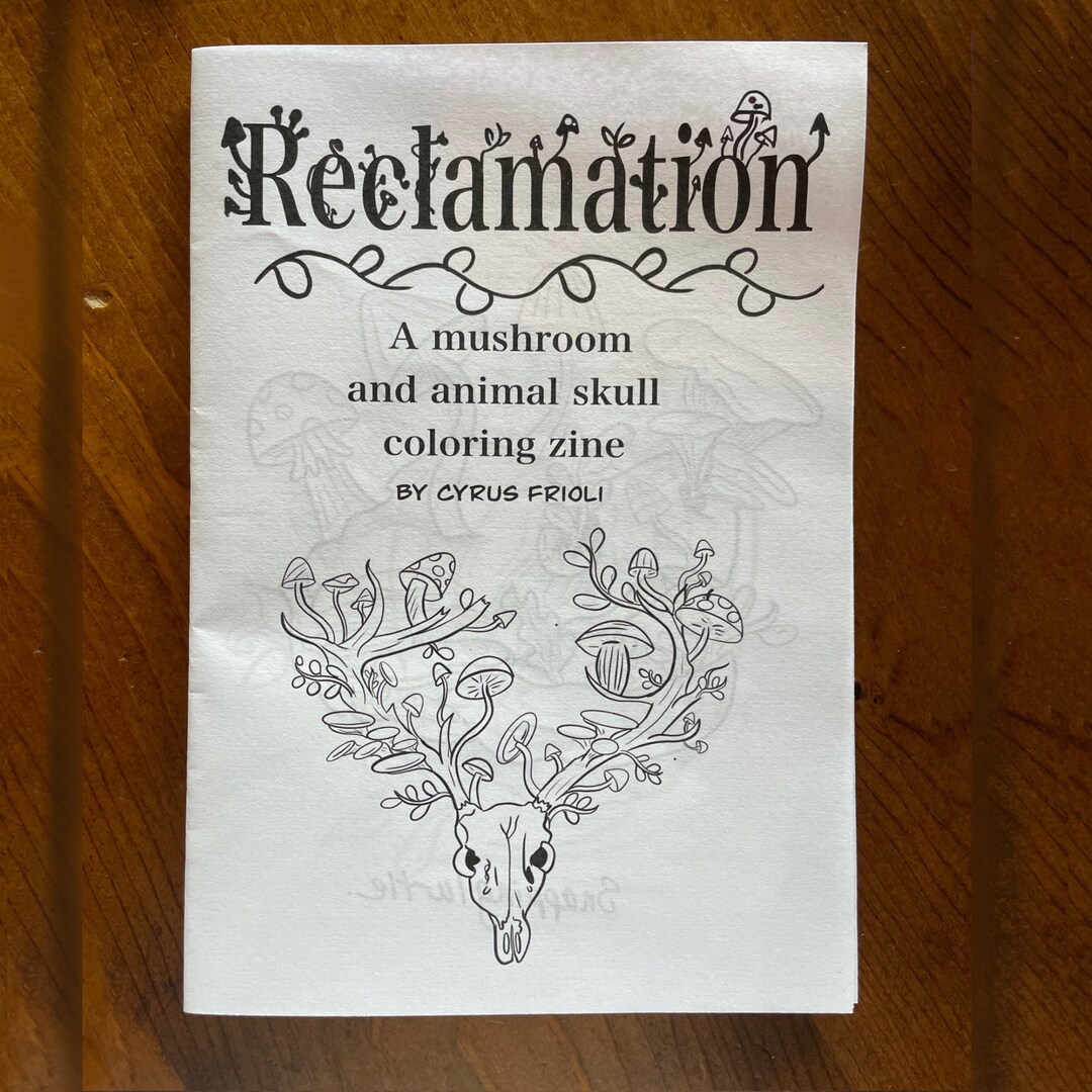 Reclamation: Mushroom and Skull Coloring Zine - Etsy
