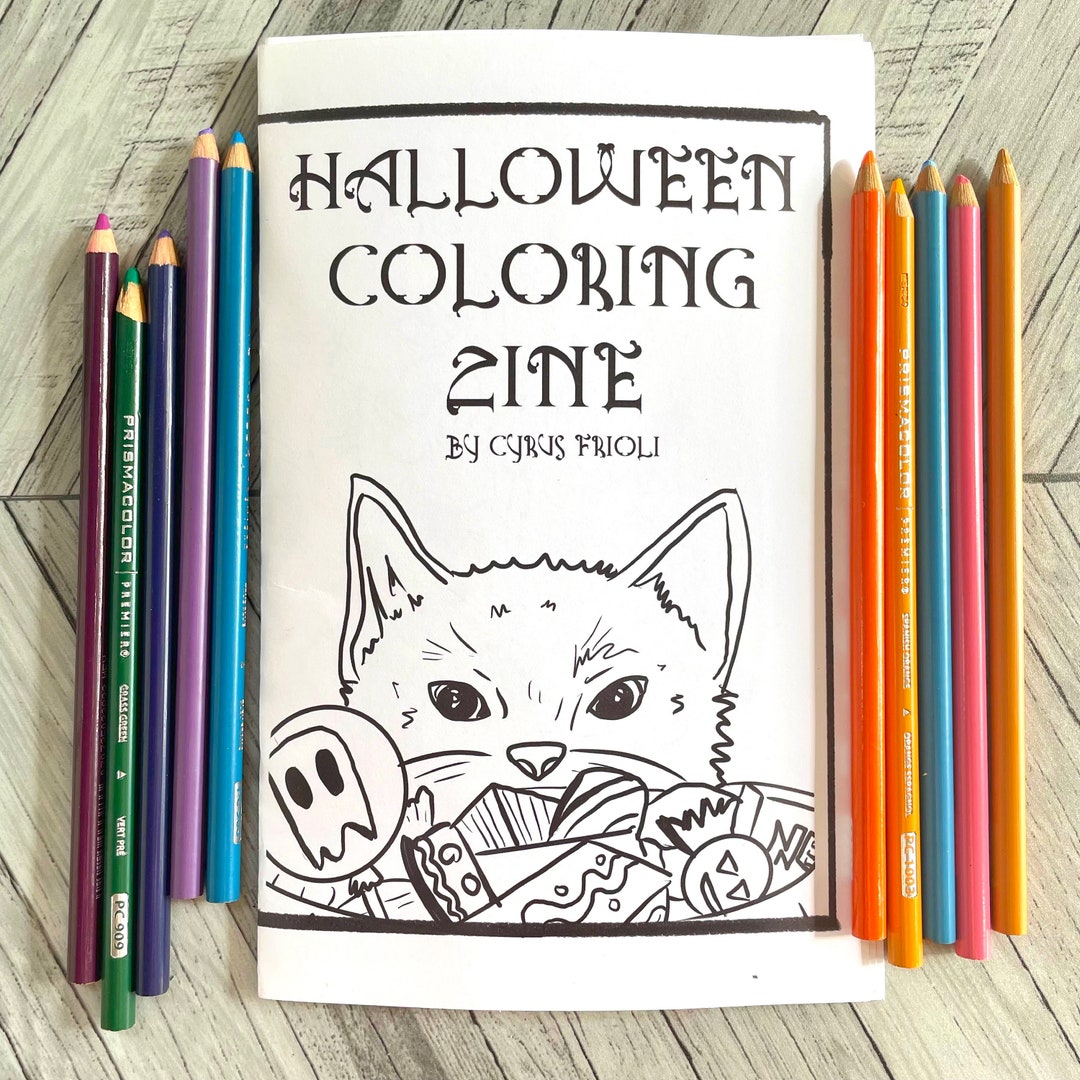 Halloween Coloring Zine for All Ages! - Etsy