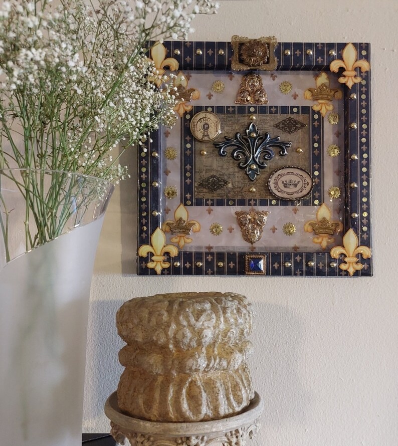 Mixed Media Resin Collage Wall Art - Etsy