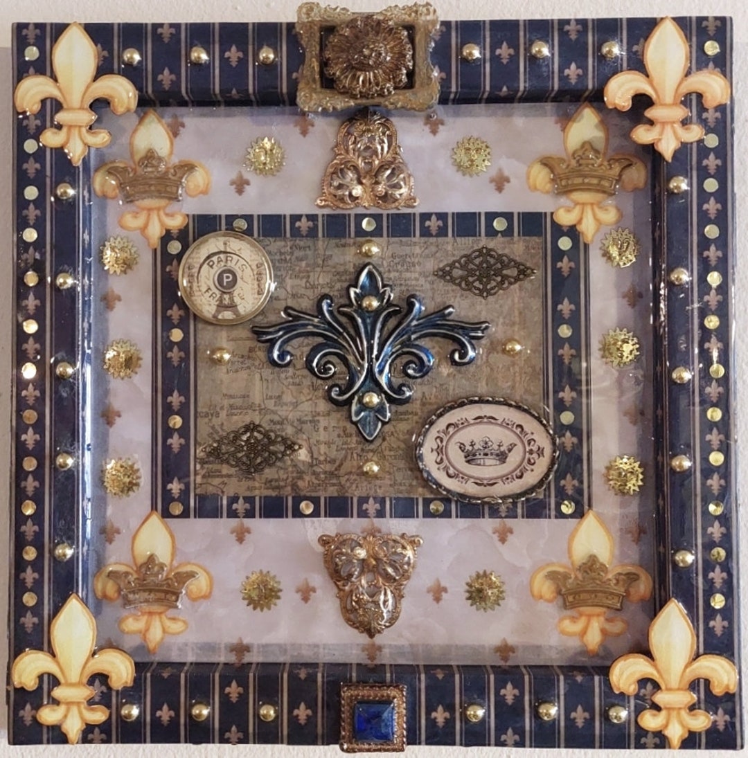 Mixed Media Resin Collage Wall Art - Etsy