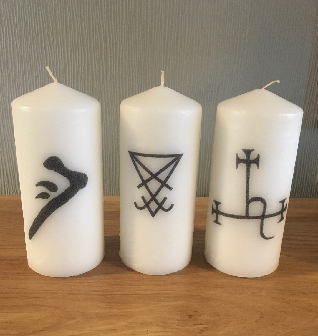The Unholy Trinity Altar Candles - Etsy UK