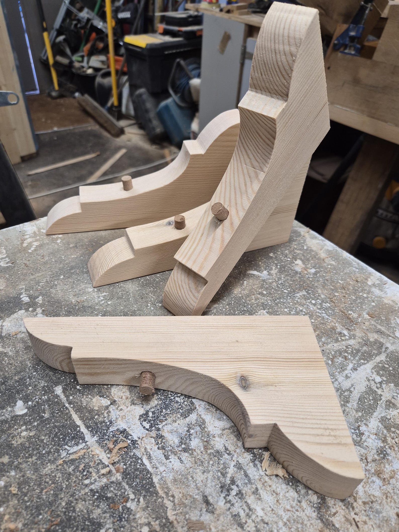 A Pair of Solid Pine Shelf Brackets - Etsy