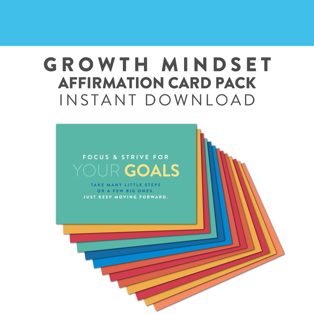 Growth Mindset Cards DOWNLOAD Mindfulness Alter - Etsy España