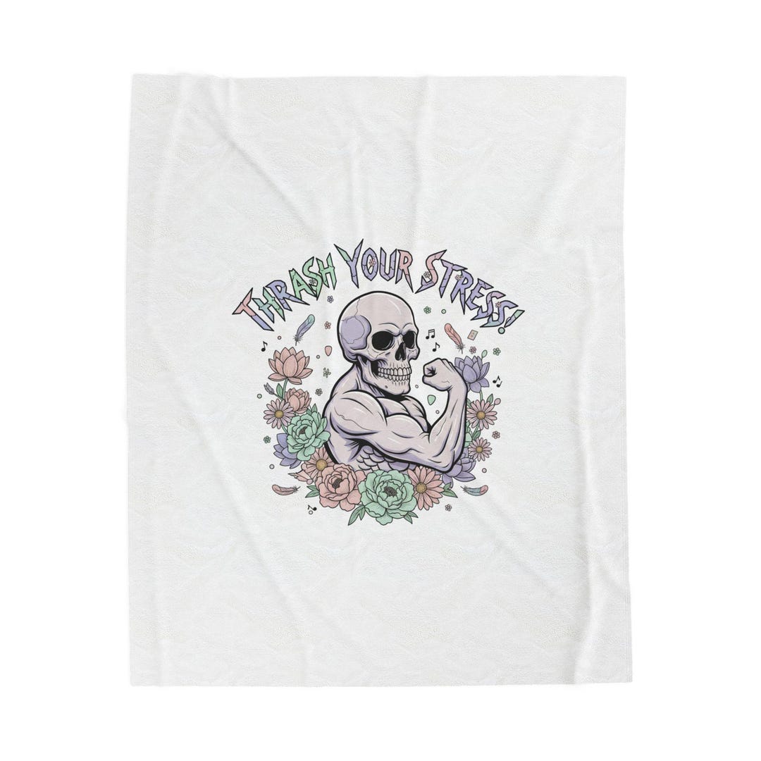 Thrash Your Stress Blanket | Heavy Metal Wellness, Gothic Self-care - Etsy