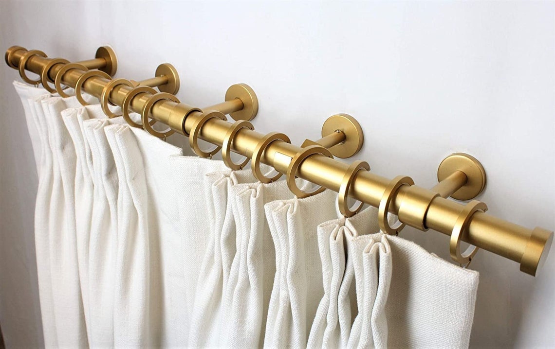 Iron 1 Inch Round Drapery Rod Set Includes Curtain Rod - Etsy