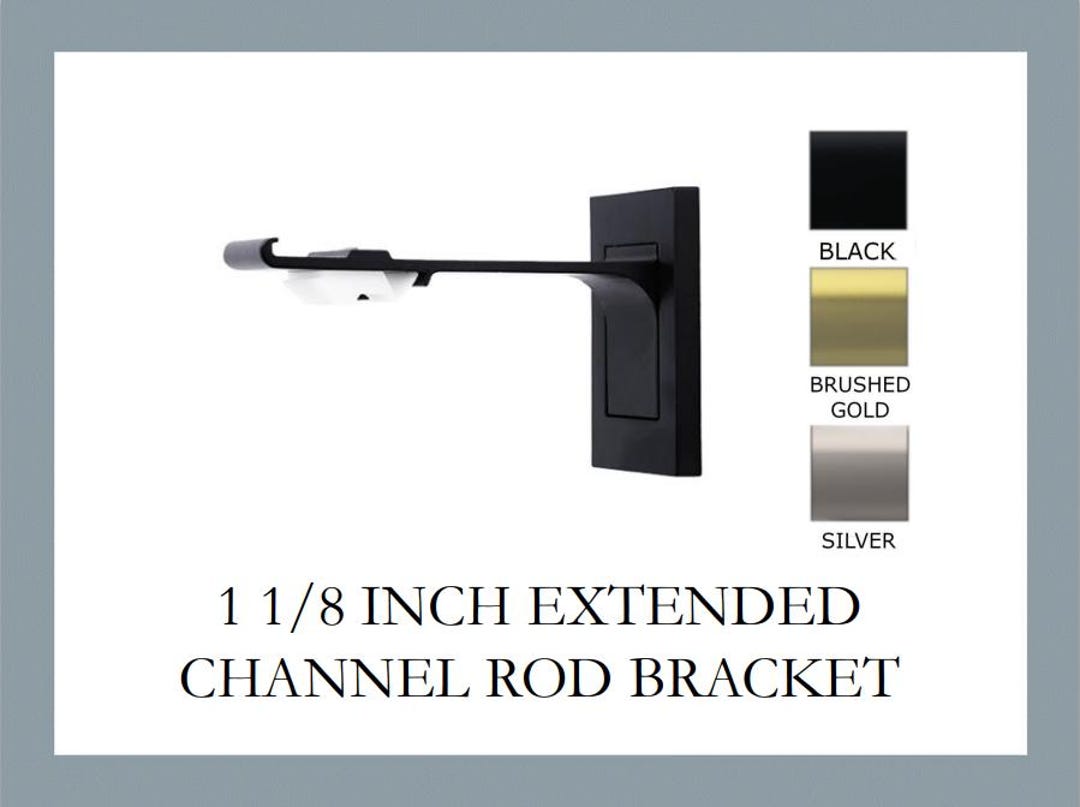 1 1/8 Inch Channel Track Bracket - Available in Brushed Gold, Silver ...