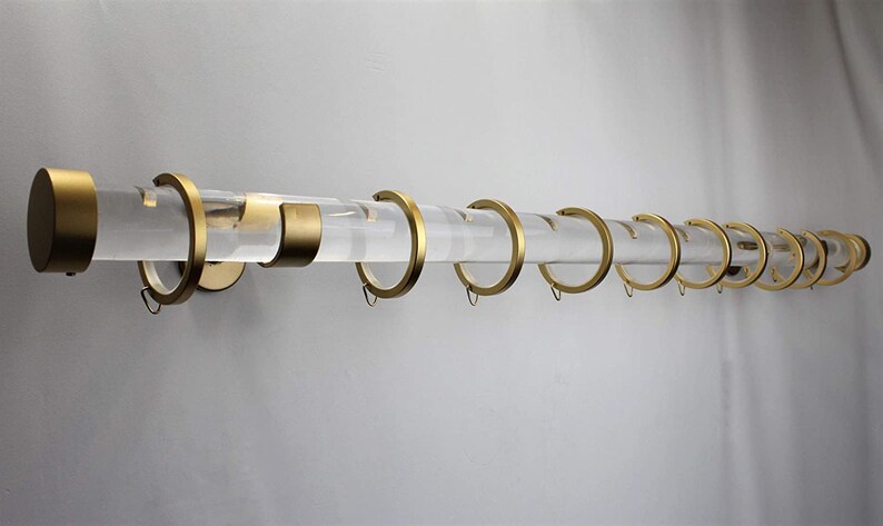Acrylic Lucite 1.5 Inch Round Drapery Rod Set Includes - Etsy