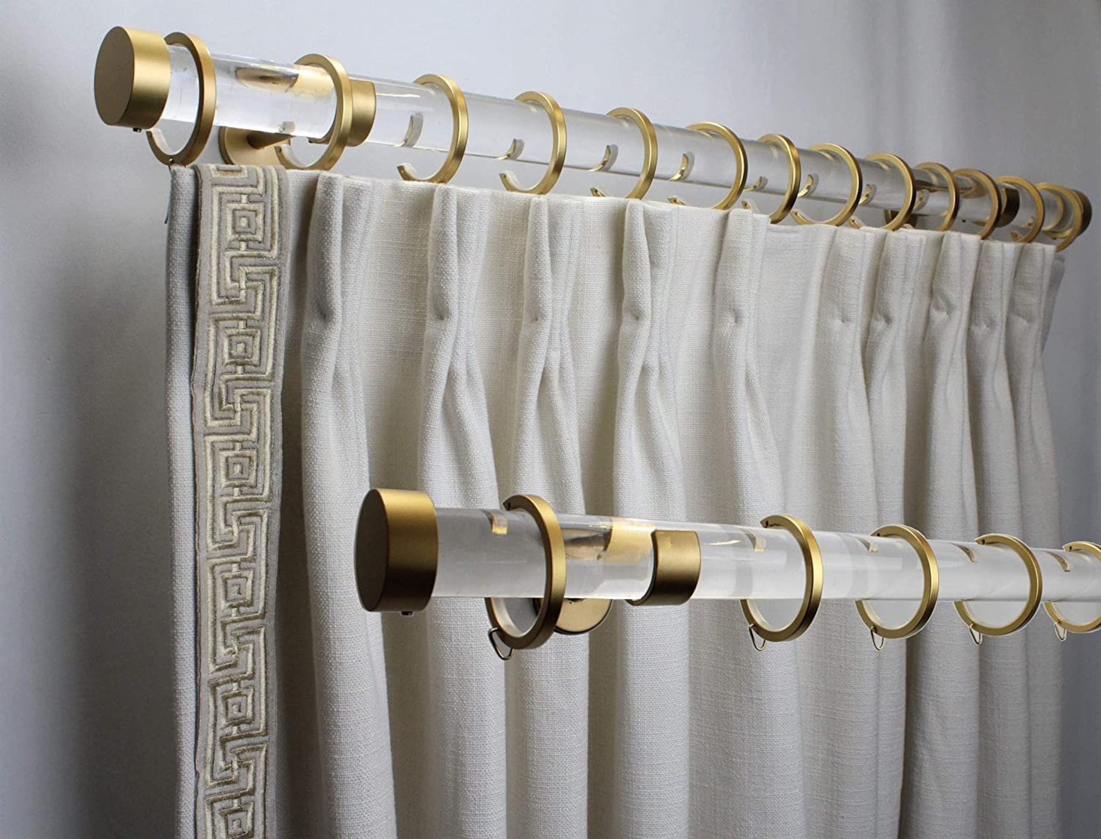 Acrylic Lucite 1.5 Inch Round Drapery Rod Set Includes - Etsy