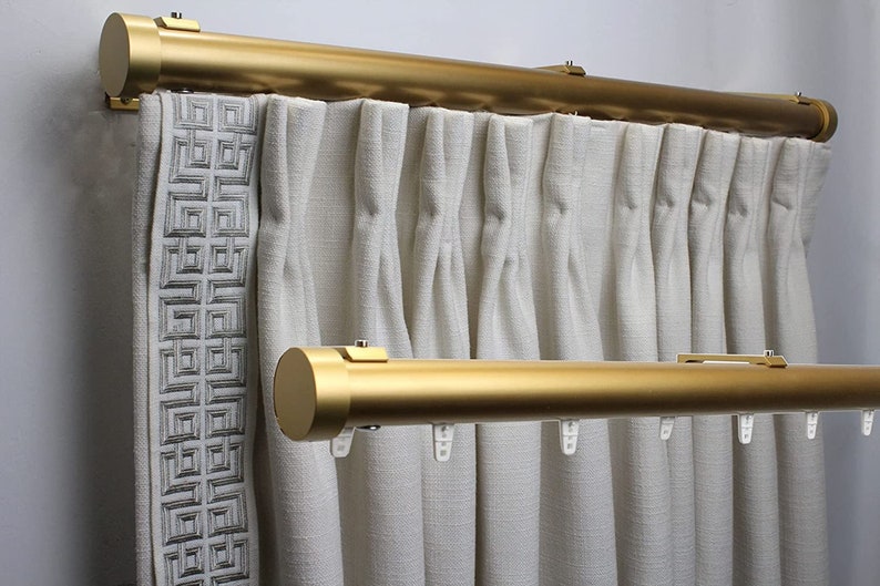 Traversing Channel Track 1.5 Inch Round Drapery Rod Set -includes ...