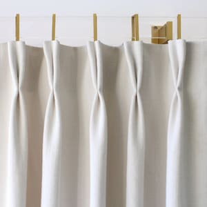 Acrylic Lucite Rectangular Curtain Rod Set- Gold - Includes Drapery ...