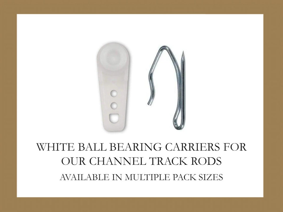 Slim Ball Bearing Carriers - White - for Channel/traverse Rod ...