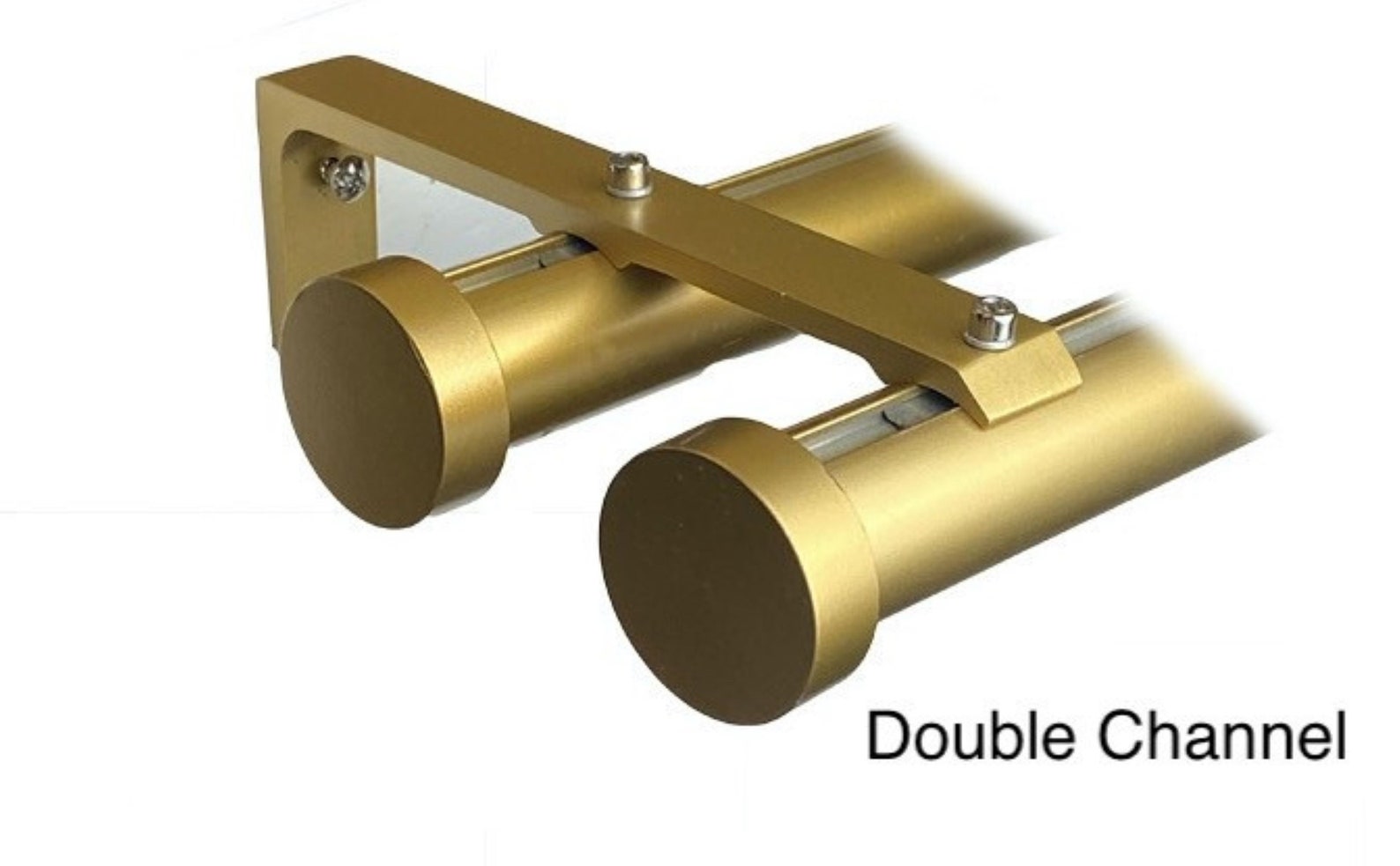 Double Channel Track 1 Inch Round Drapery Rod Set Includes - Etsy