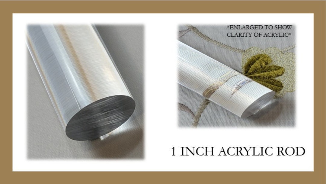 1 Inch Diameter Clear Acrylic Lucite Drapery Rod IF&D - Etsy