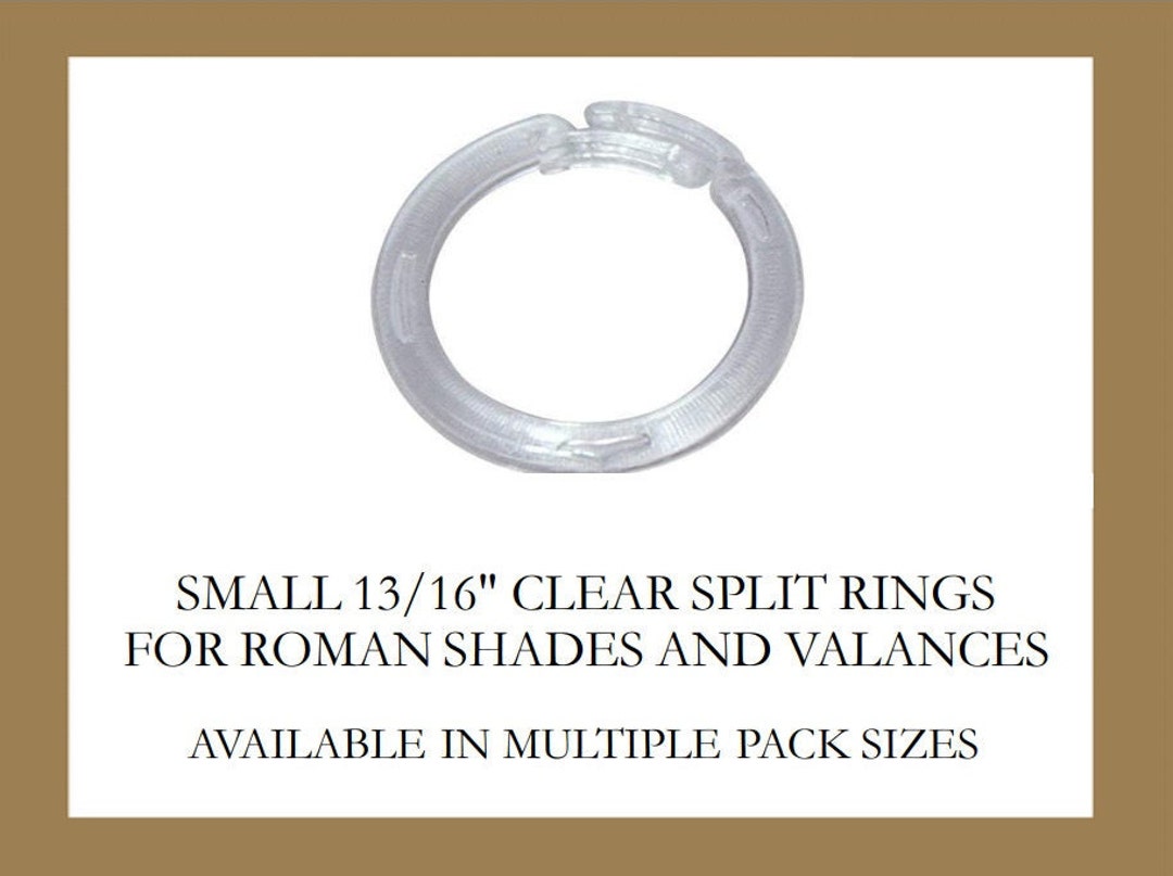 Small Clear Plastic Split Rings - Home Sewing for Shades and Valances ...