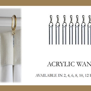 Clear Acrylic Drapery Pull Wand Easy Open and Close of Curtain Window ...