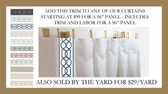 4 Inch Decorative Trim by the Yard 11 Colors Available - Etsy