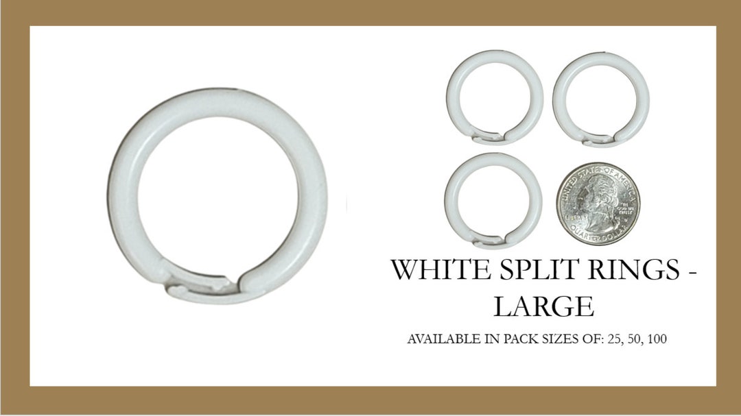 Large White Plastic Split Rings Home Sewing for Shades and - Etsy
