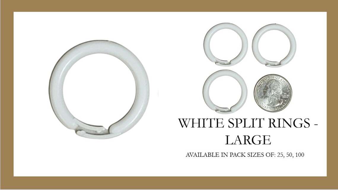 Large White Plastic Split Rings Home Sewing for Shades and - Etsy