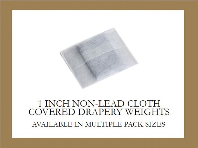 White Cloth Covered Lead Free Drapery Weights - 1"x1" - Available in ...