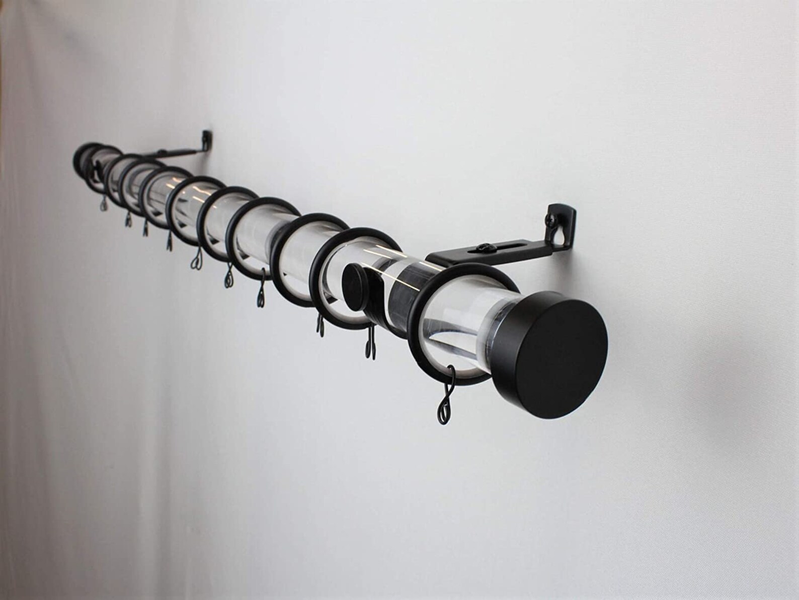 Acrylic Lucite 1 Inch Round Drapery Rod Set Includes Curtain - Etsy