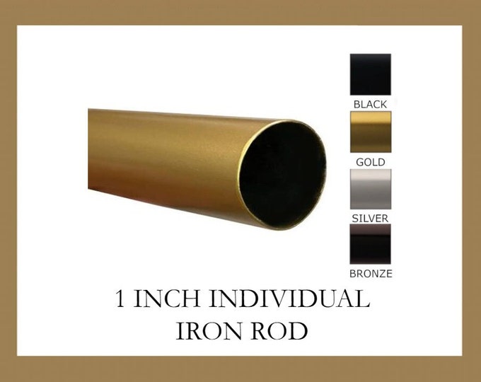 Acrylic Lucite Rectangular Curtain Rod Set- Gold - Includes Drapery ...