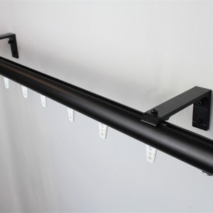 Traversing Channel Track 1 Inch Round Drapery Rod Set- Includes Curtain ...